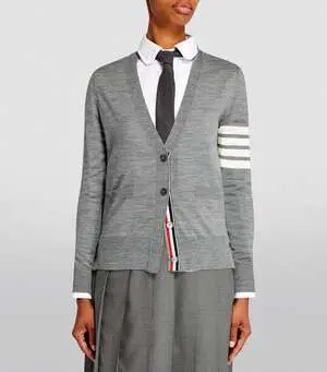 Thom Browne 4-bar Stripe Wool Cardigan
