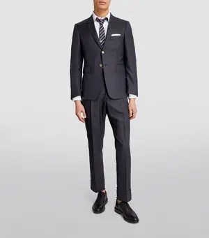 Thom Browne Wool Blazer - Navy