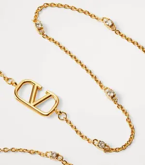 Valentino Garavani Vlogo Crystal-embellished Necklace