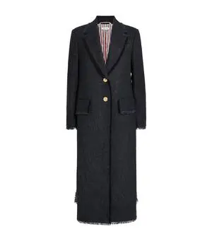 Thom Browne Wide-lapel Overcoat - Navy