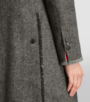 Thom Browne Wide Lapel Overcoat - Grey