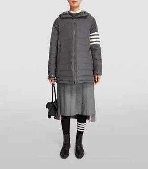 Thom Browne Down Puffer Jacket With Signature Stripes