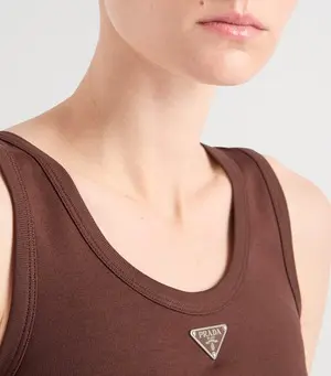 Prada Ribbed Triangle Tank Top