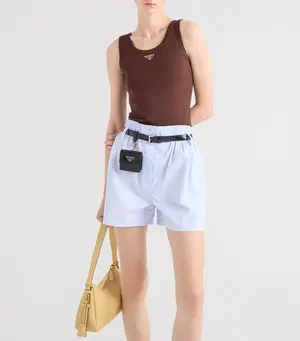 Prada Ribbed Triangle Tank Top