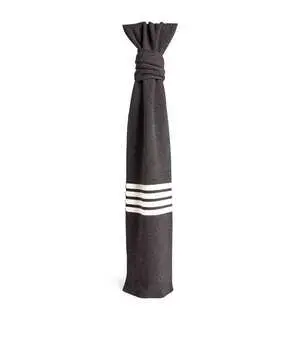Thom Browne Cashmere 4-bar Scarf - Grey