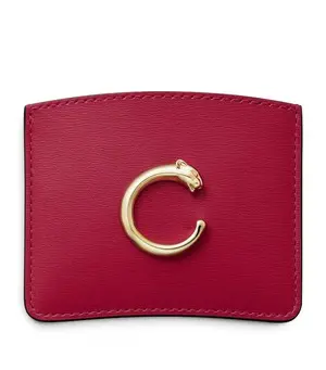 Cartier Panthère De Simple Card Holder - Red
