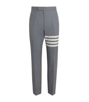 Thom Browne Wool 4-bar Stripe Tailored Trousers - Grey