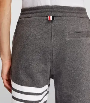 Thom Browne Four-stripe Cotton Shorts - Grey