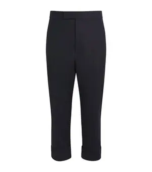 Thom Browne Wool Tailored Trousers - Navy