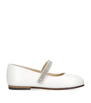 BABYWALKER Crystal-strap Ballet Flats