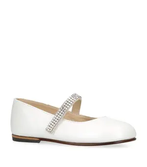 BABYWALKER Crystal-strap Ballet Flats
