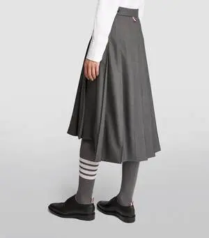 Thom Browne Pleated Midi Skirt