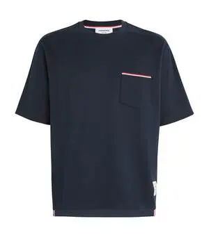 Thom Browne Cotton Oversized T-shirt - Navy