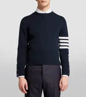 Thom Browne Cashmere 4-bar Sweater - Navy