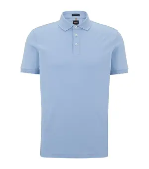 BOSS Organic Cotton Polo Shirt - Blue