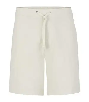 BOSS Stretch-cotton Drawstring Shorts - White