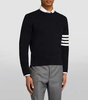 Thom Browne Merino Wool Sweater With Signature Stripes