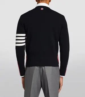 Thom Browne Merino Wool Sweater With Signature Stripes