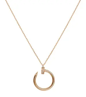 Cartier Juste Un Clou Diamond Necklace In 18k - Rose Gold
