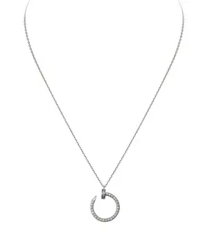 CARTIER Cartier 18k White Gold Diamond Juste Un Clou Necklace
