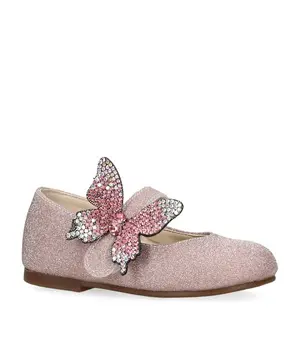 BABYWALKER Crystal Butterfly Ballet Flats