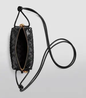 Bottega Veneta Mini Woven Leather Loop Camera Bag