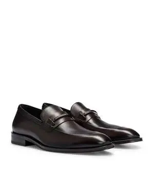 BOSS Leather Loafers With Horsebit Detail