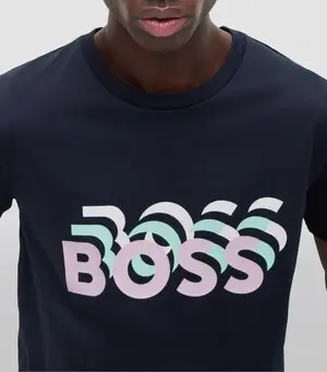 BOSS Logo T-shirt - Blue