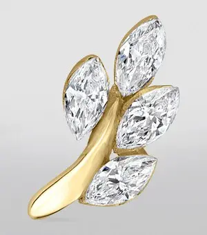 MARIA TASH Diamond Vine Threaded Stud Earring - Gold