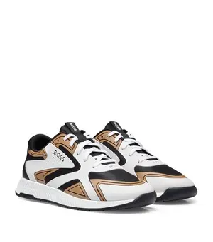 BOSS Two-tone Metallic Low-top Sneakers