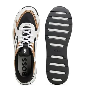 BOSS Two-tone Metallic Low-top Sneakers