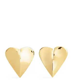 Alaïa Le Coeur Stud Earrings - Gold