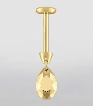 MARIA TASH Faceted Pear Charm Earring - Gold