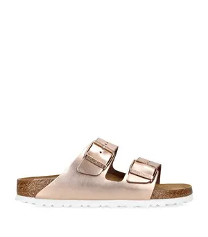 BIRKENSTOCK Leather Arizona Sandals - Brown
