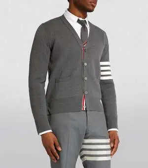 Thom Browne 4-bar Stripe Cotton Cardigan