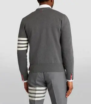 Thom Browne 4-bar Stripe Cotton Cardigan