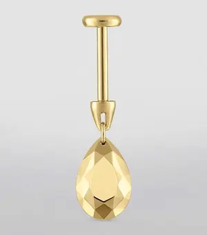 MARIA TASH Faceted Pear Charm Earring - Gold