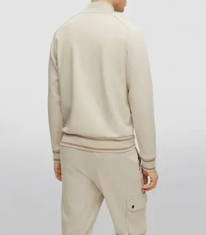 BOSS Striped T-smith Zip-up Sweatshirt