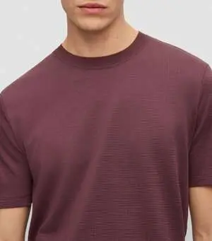 BOSS Cotton-silk Textured T-shirt