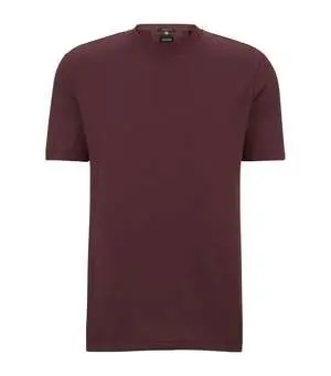 BOSS Cotton-silk Textured T-shirt - Red