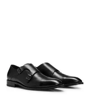BOSS Derek Leather Monk Strap Shoes