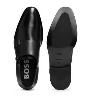 BOSS Derek Leather Monk Strap Shoes
