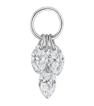 MARIA TASH Diamond Plume Charm - White