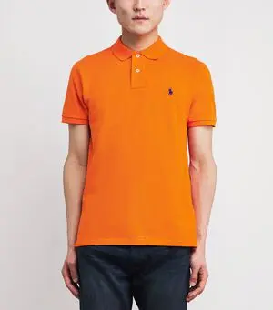 Polo Ralph Lauren Cotton Mesh Polo Pony Polo Shirt - Orange