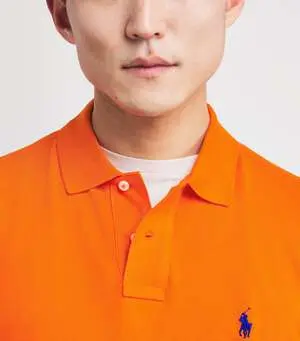 Polo Ralph Lauren Cotton Mesh Polo Pony Polo Shirt - Orange