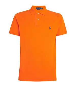 Polo Ralph Lauren Cotton Mesh Polo Pony Polo Shirt - Orange