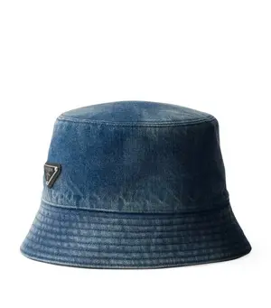 Prada Denim Bucket Hat - Blue