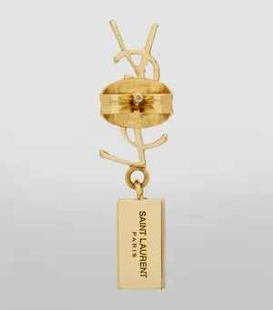 Saint Laurent Crystal-embellished Cassandre Single Earring
