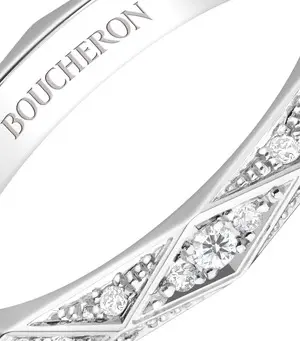Boucheron Platinum And Diamond Facette Wedding Band