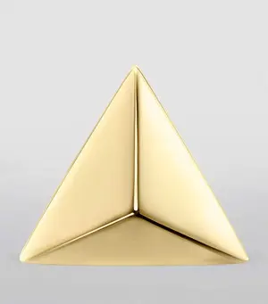 MARIA TASH Yellow Faceted Triangle Threaded Stud Earring - Gold